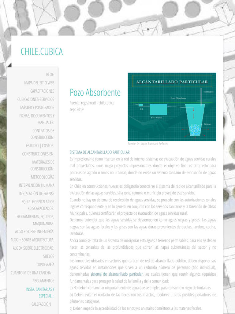 Pozo Absorbente en Aguas Servidas | PDF | Tanque séptico | Aguas residuales