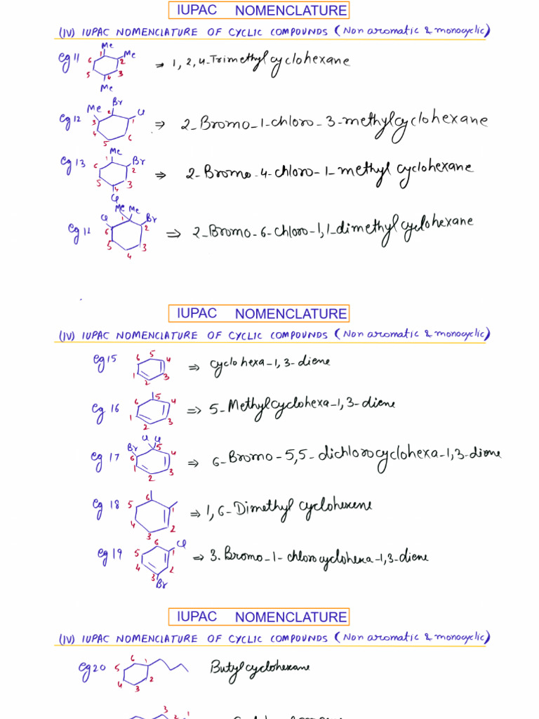 Iupac Nomenclature Lec 6 (Cyclic and Functional Group Concating ...