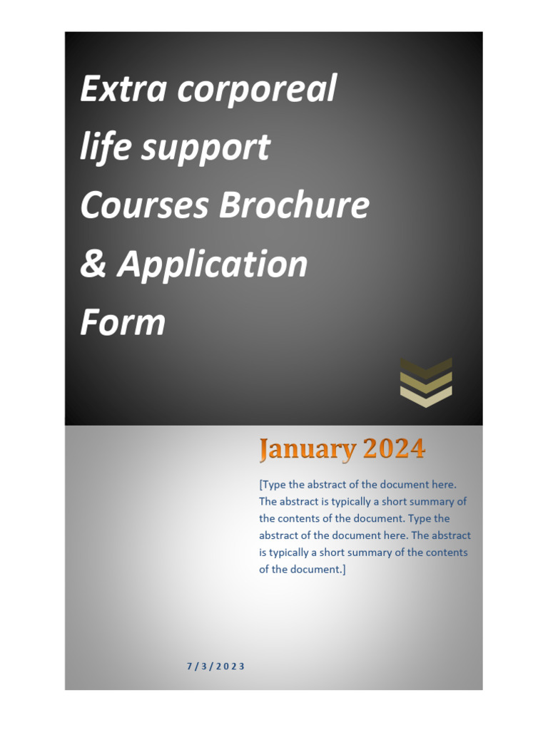 Ecmo Fellowship Brochure 2021 Final | PDF | Doctor Of Medicine | Intensive Care Medicine