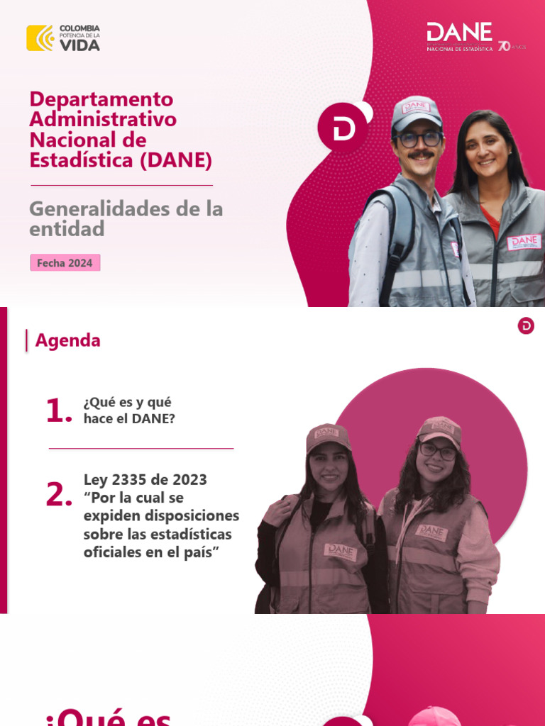Generalidades Del DANE - DICE - 2024 | PDF | Censo | Estadísticas