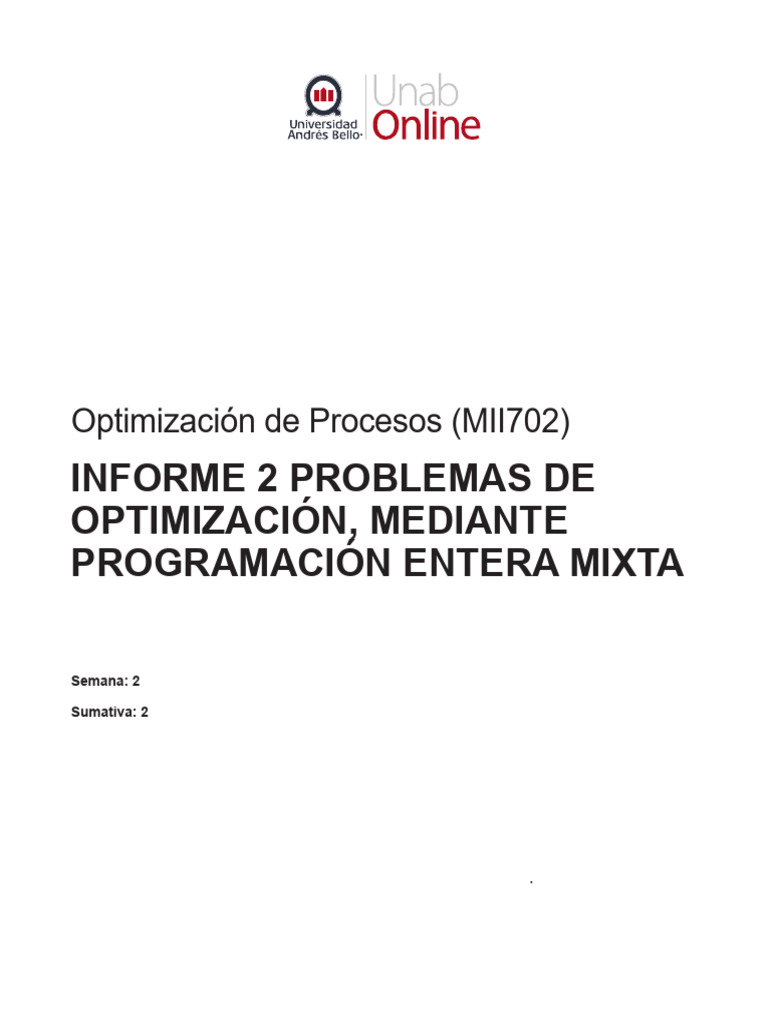 Mii702 - s2 - Instrucciones3 (1) 2 | PDF | Optimización Matemática | Cadena de suministro