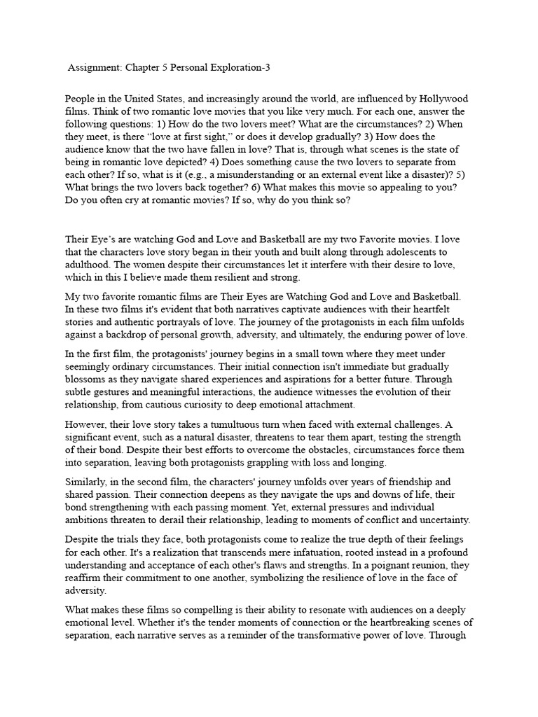 Assignment | Download Free PDF | Love