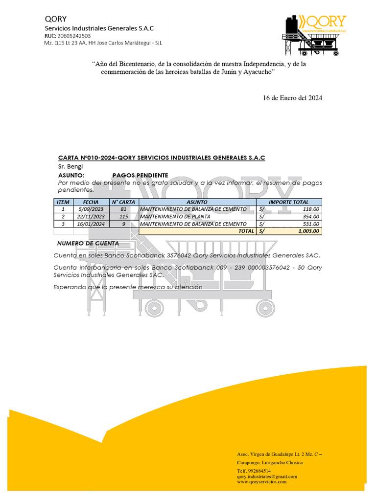 Resumen de Pagos Pendientes | PDF