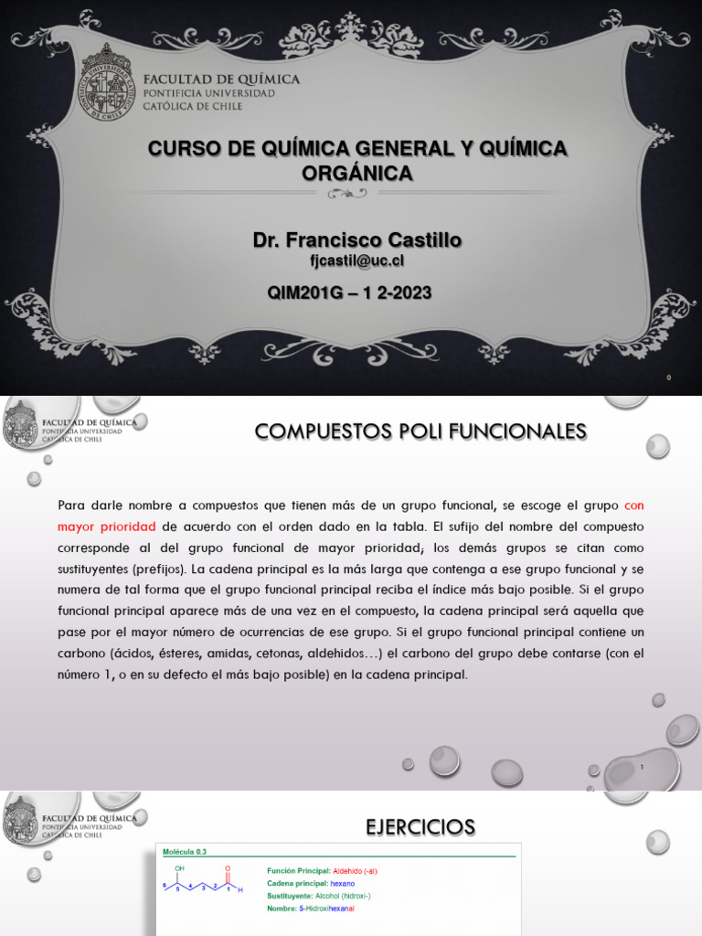 Clase 18 Introducción A La Nomenclatura De Grupos Funcionales 2 Pdf 2705