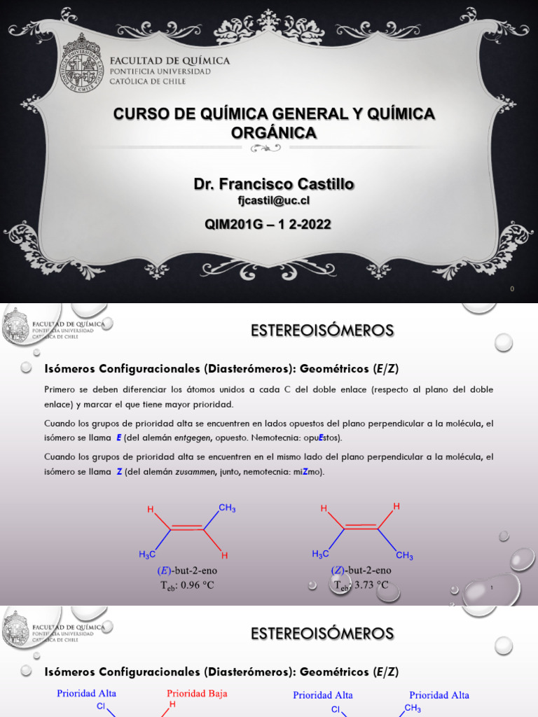 Clase 22 Isomerización y Estereoquímica 2 | PDF | Chiralidad (Química ...