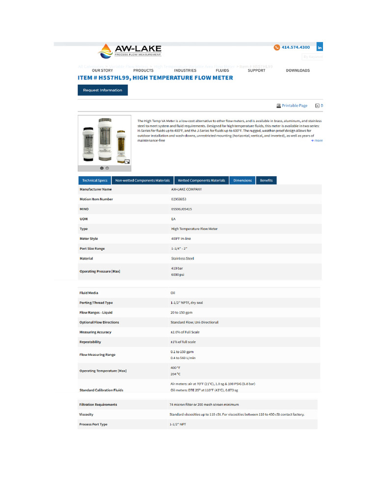 Lake Monitor 6000 Psi - 3500 Psi | PDF