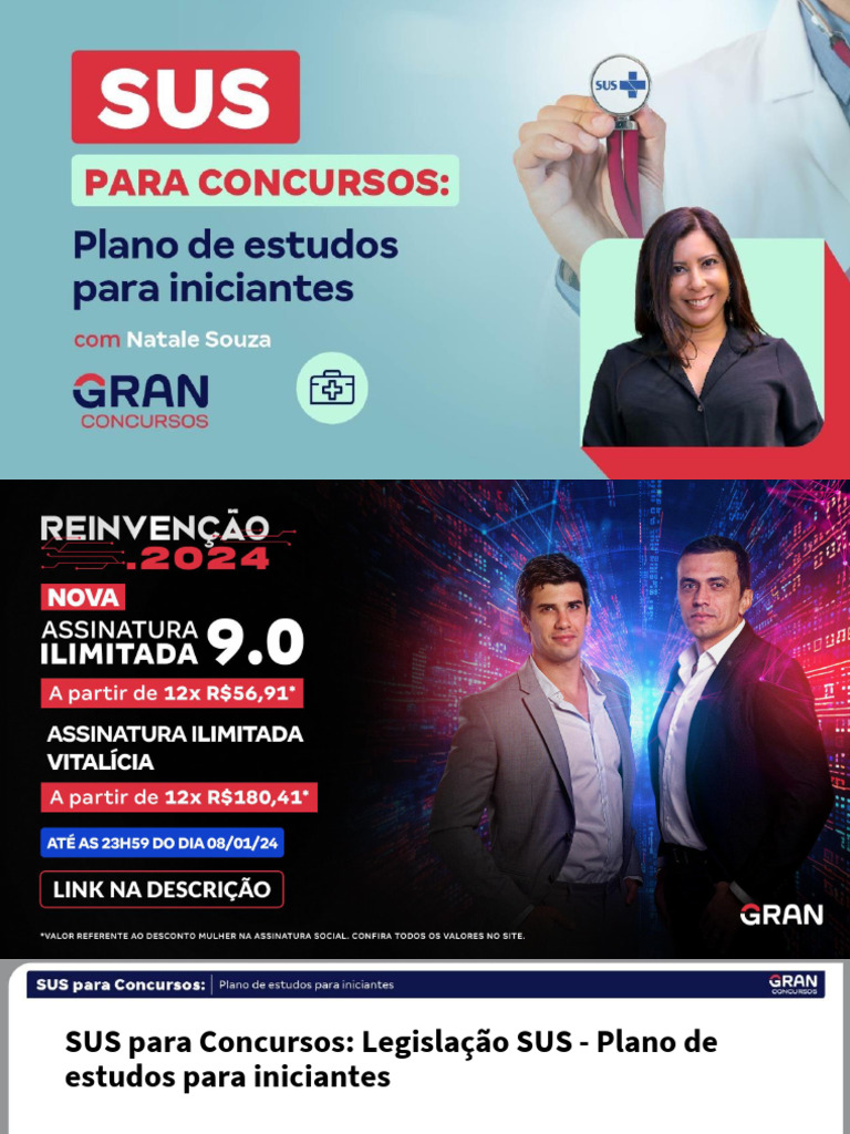 SUS para Concursos - Legislação SUS - Plano de Estudos para Iniciantes ...