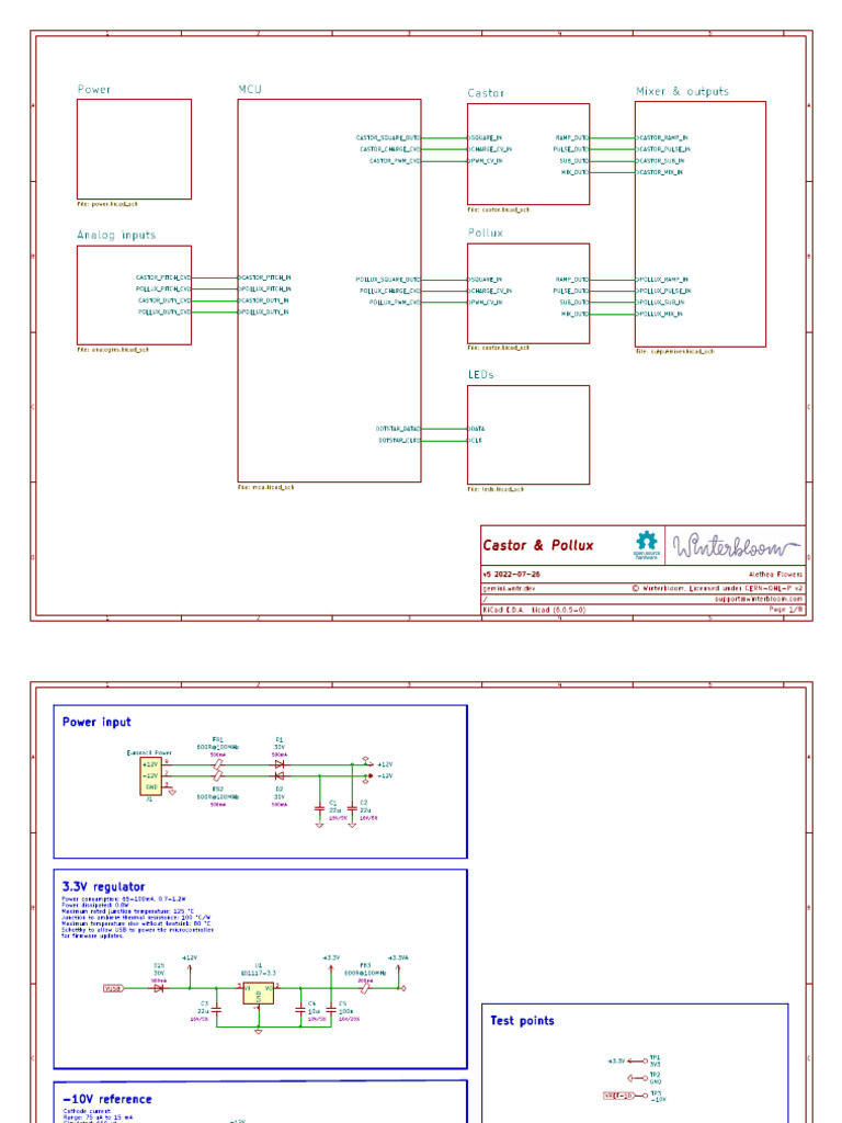 Castor & Pollux KiCad Schematic Guide | PDF | Manufactured Goods | Computer Science