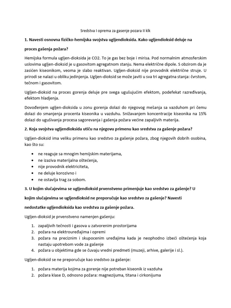 Sredstva I Oprema Za Gasenje Pozara II KLK | PDF