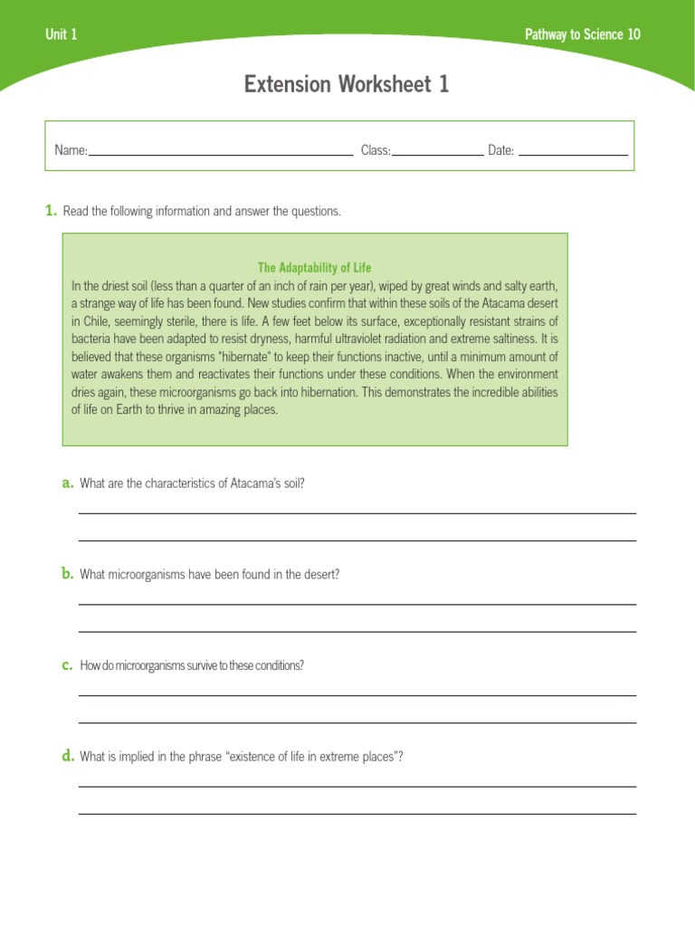 PATHWAY 10 U1 Extension 1 | PDF | Frog | Desert