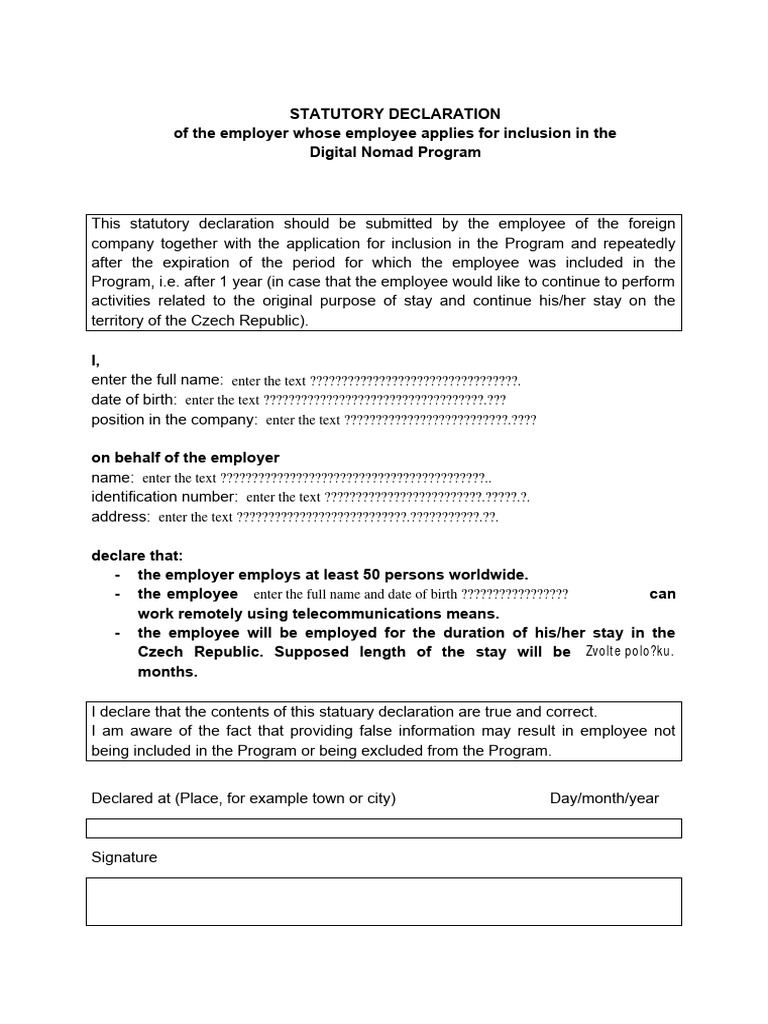Statutory-Declaration Program-DN Rev 1 | PDF