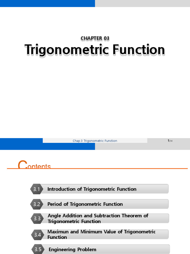 Chap3. Trigonometric Function (Revision) | Download Free PDF | Trigonometric Functions | Angle