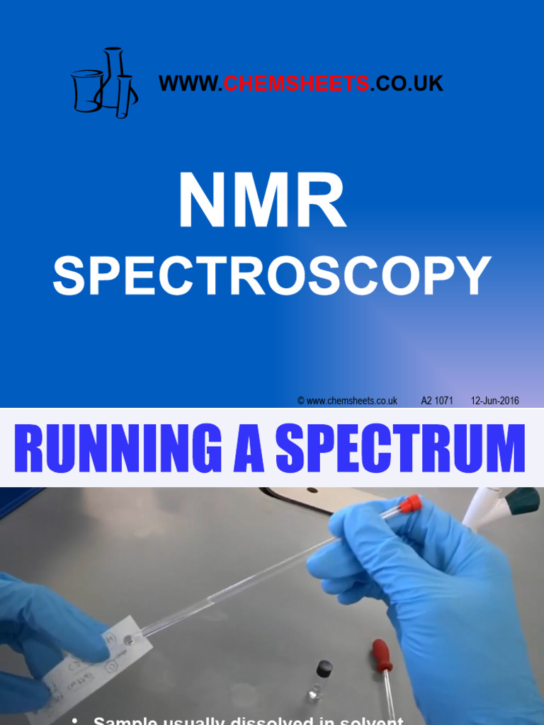 NMR Spectroscopy Overview and Tasks | PDF | Nuclear Magnetic Resonance ...