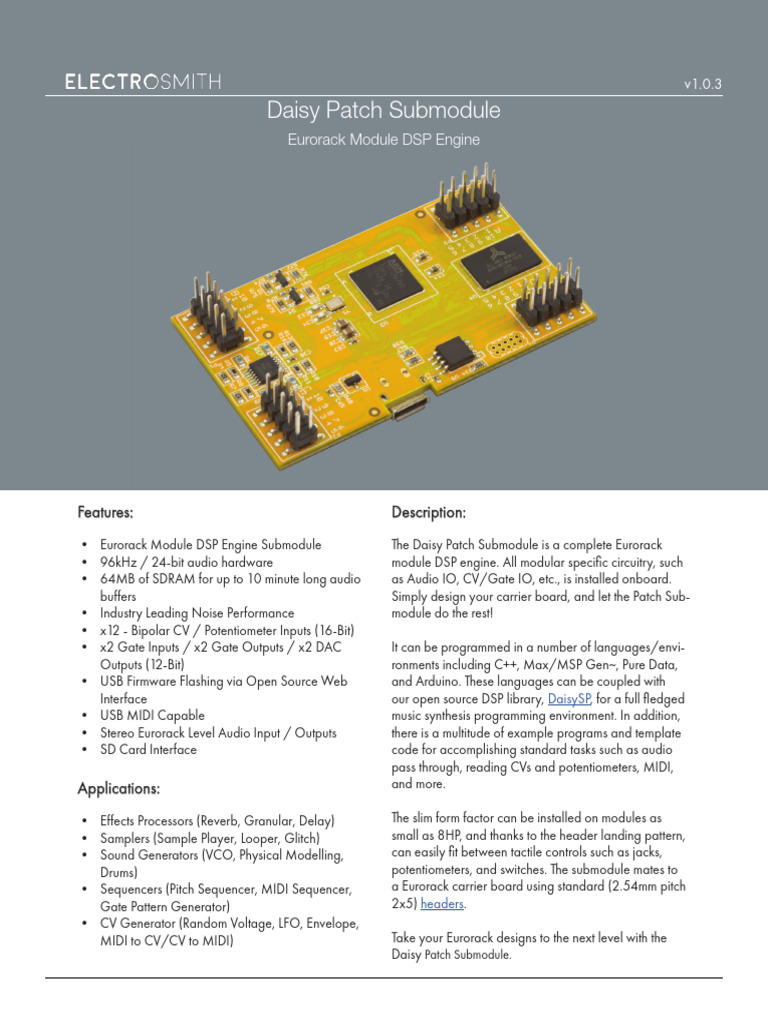 ES Patch SM Datasheet v1.0.3 | PDF | Electromagnetic Interference | Electronics