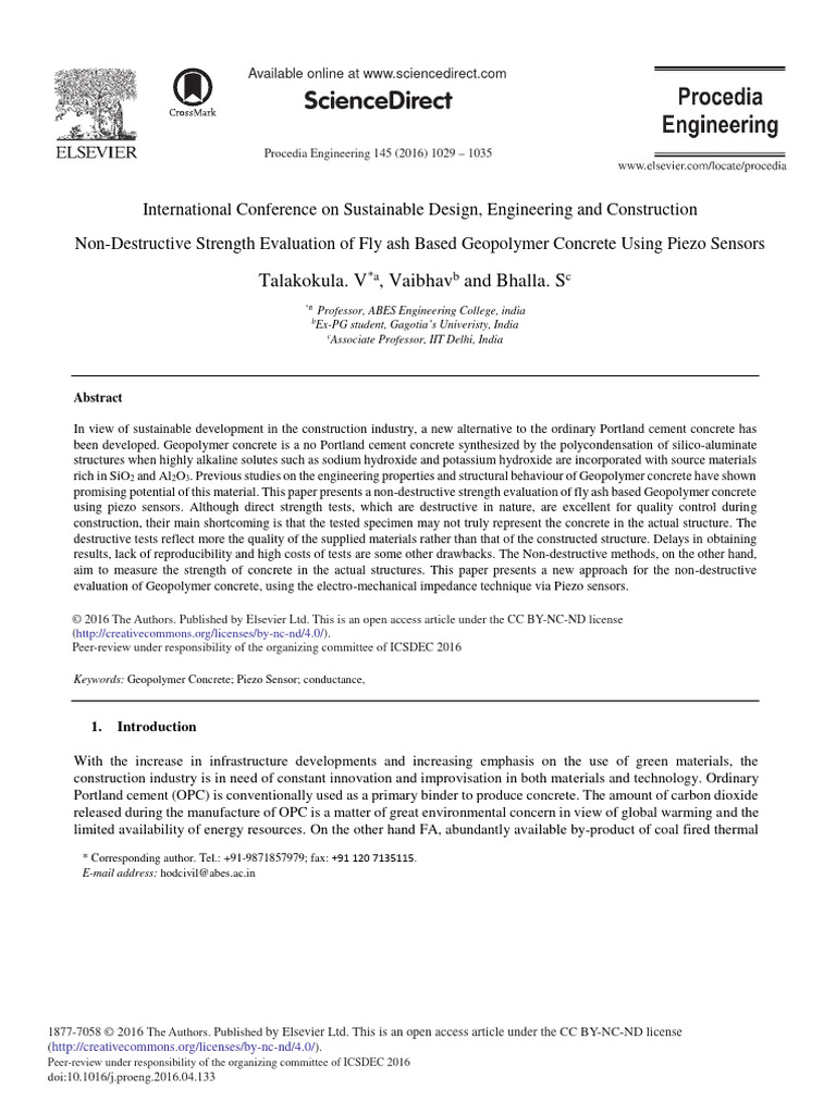 1 s2.0 S1877705816301394 Main | PDF | Concrete | Materials