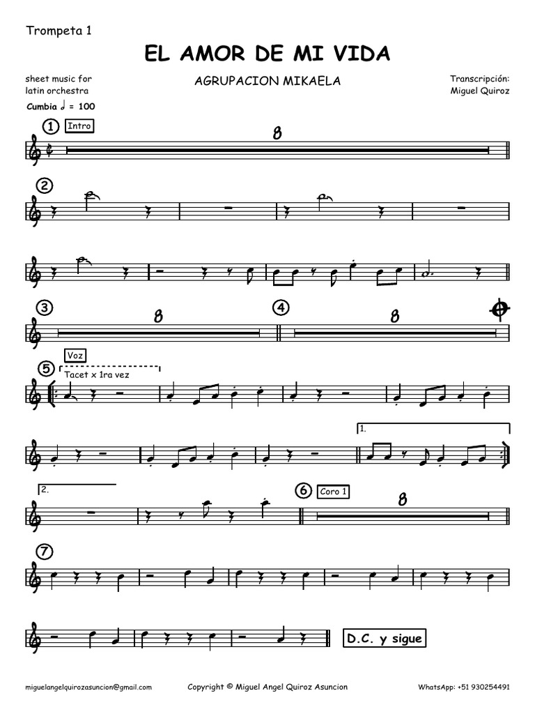 Agrupacion Mikaela - El Amor de Mi Vida | PDF