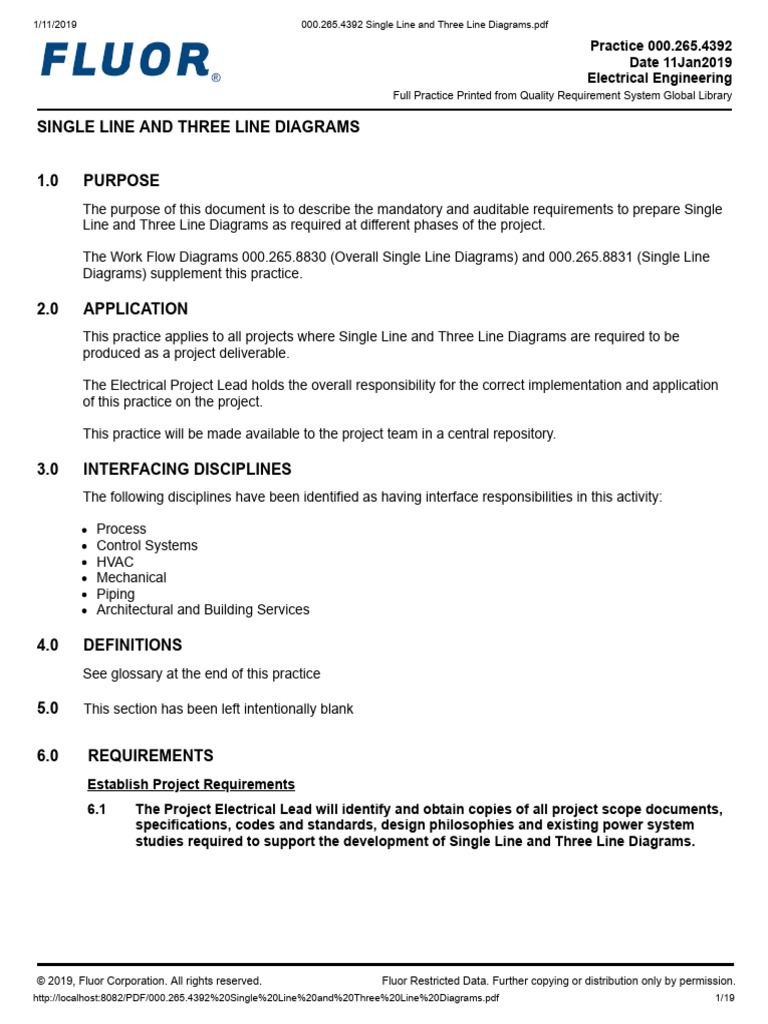 000.265.4392 Single Line and Three Line Diagrams | PDF ...