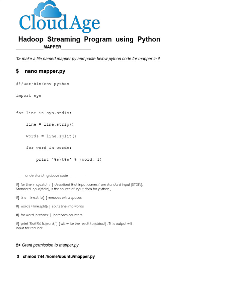 Hadoop Mapreduce Python Script Download Free Pdf Operating System Technology System Software 
