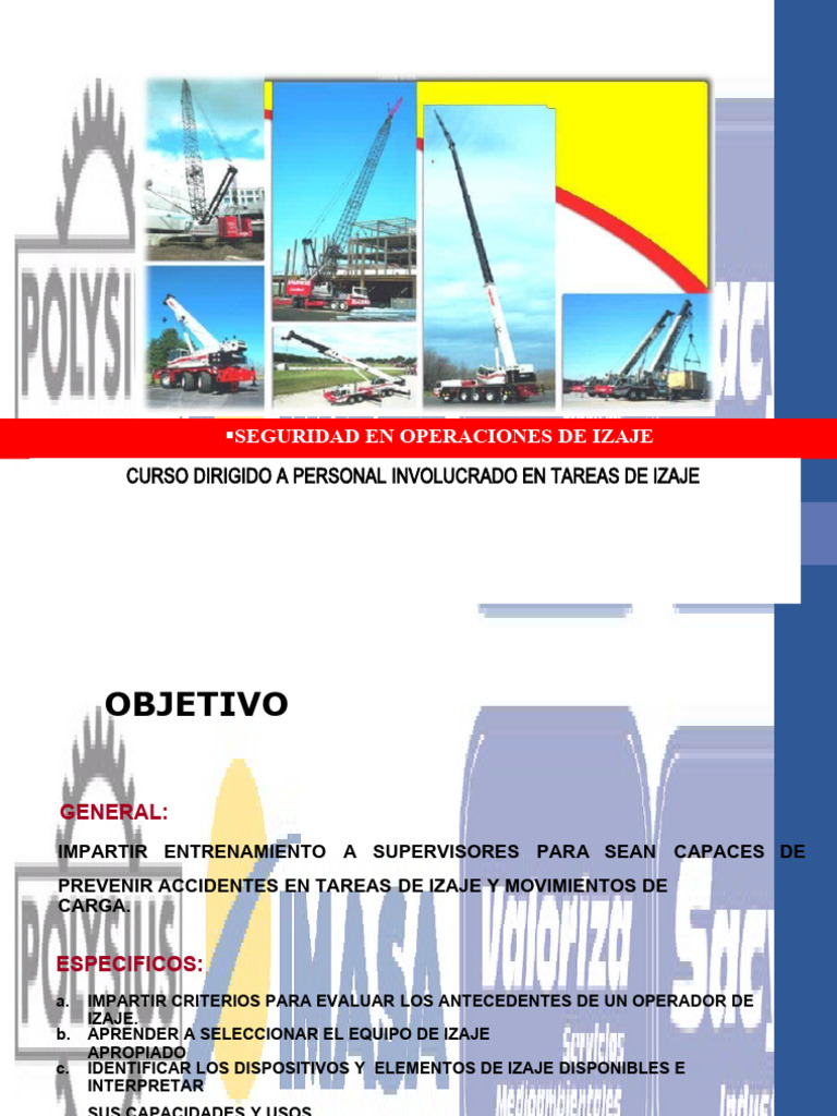 Capacitacion Izaje de Cargas | PDF | Herida | Grúa (máquina)