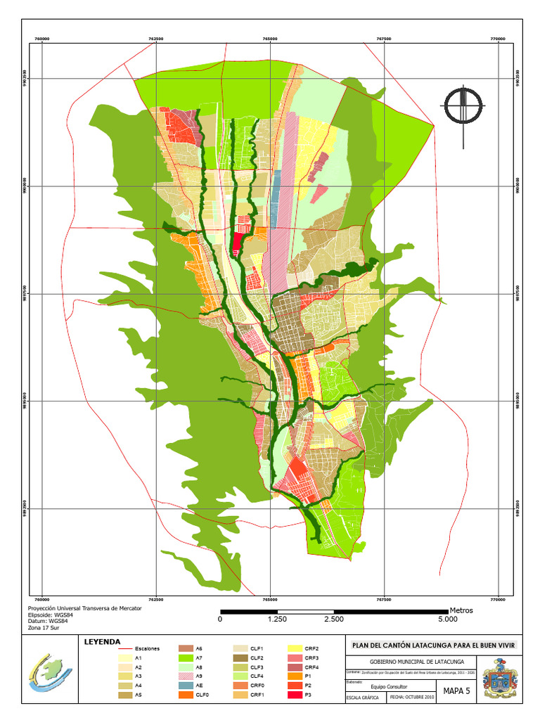 Mapa 4 Zonificación por Ocupación del Suelo del Área Urbana de Latacunga, 2011 | PDF | Geografía ...