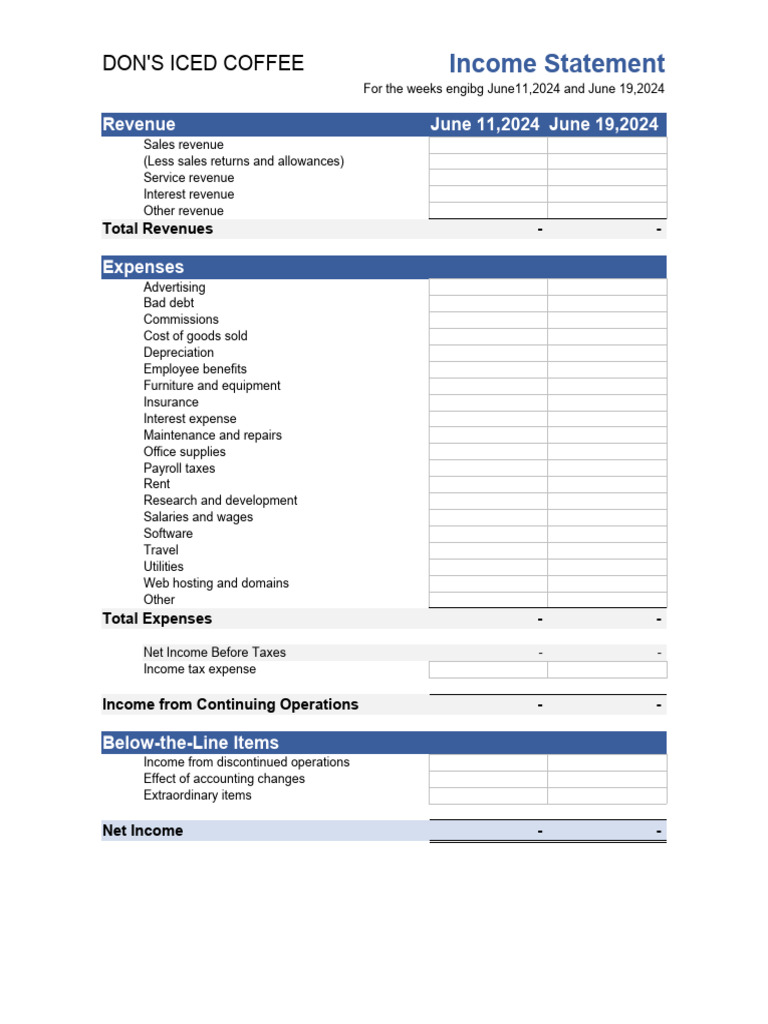 Income Statement | PDF | Income Statement | Expense