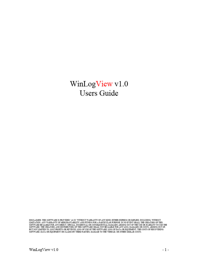 winlogview | PDF | Menu (Computing) | Computer File