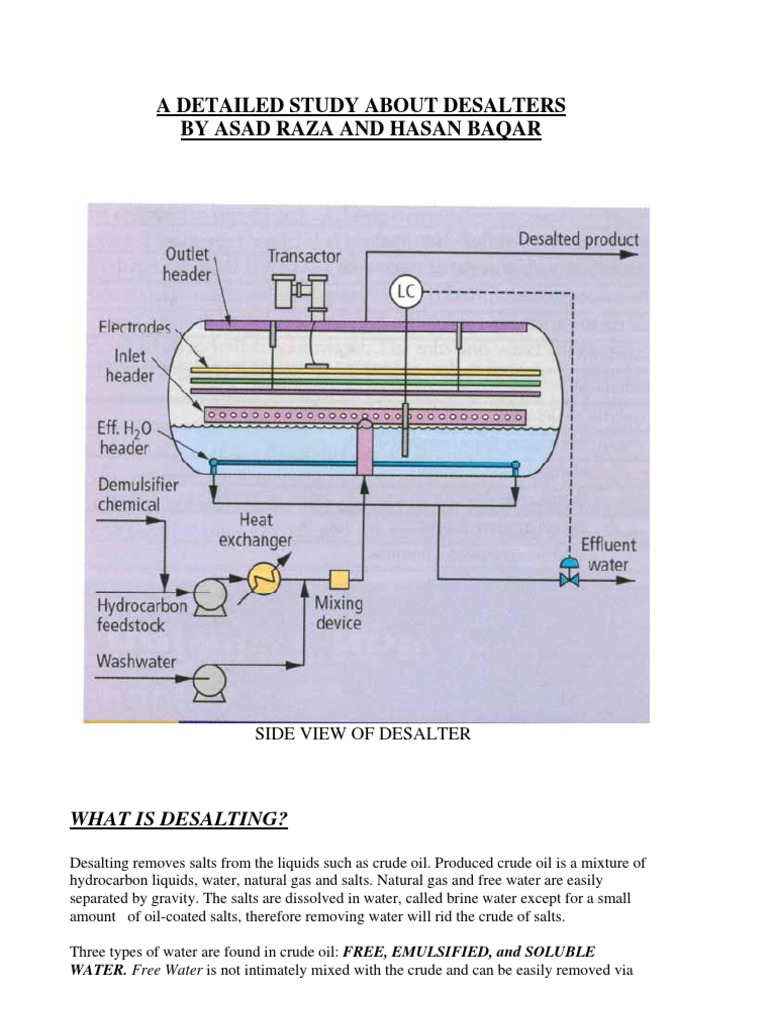 A About Desalters Detailed Study | PDF | Petroleum | Emulsion