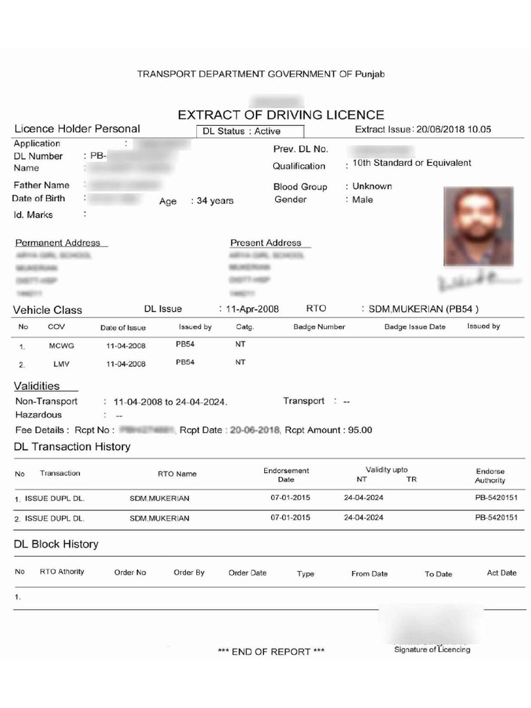 Issue of DL Extract in Punjab Driving License Extract How To Verify ...