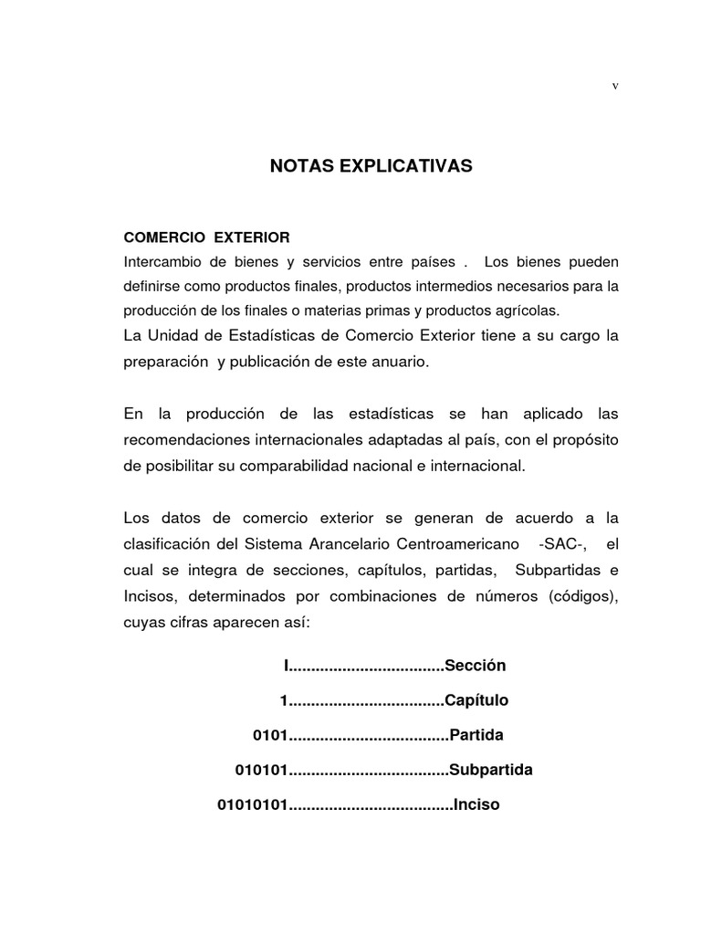 Notas Explicativas | PDF | aduana | El comercio internacional