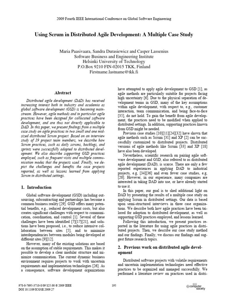 8_Using_Scrum_in_Distributed_Agile | Download Free PDF | Scrum (Software Development) | Agile ...