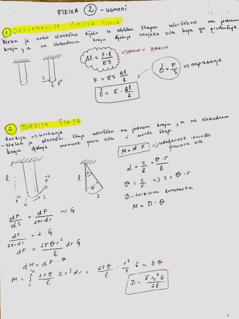 Fizika 2 Usmeni Skraćeno | PDF