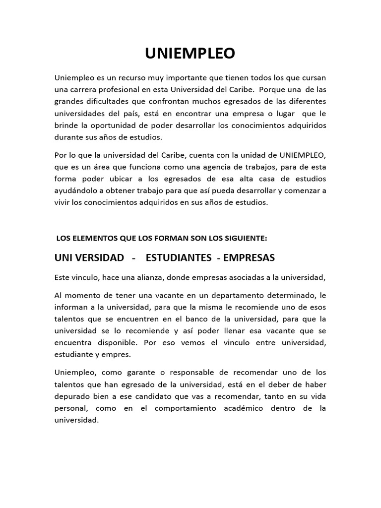 UNIEMPLEO | PDF