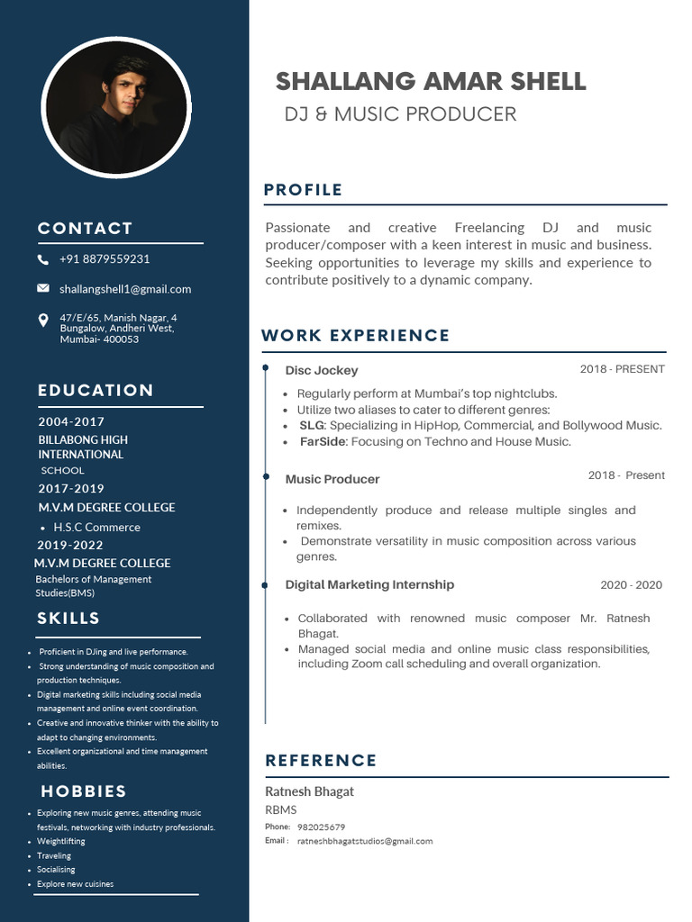 Shallang Shell Resume '24 | PDF | Disc Jockey | Musicology