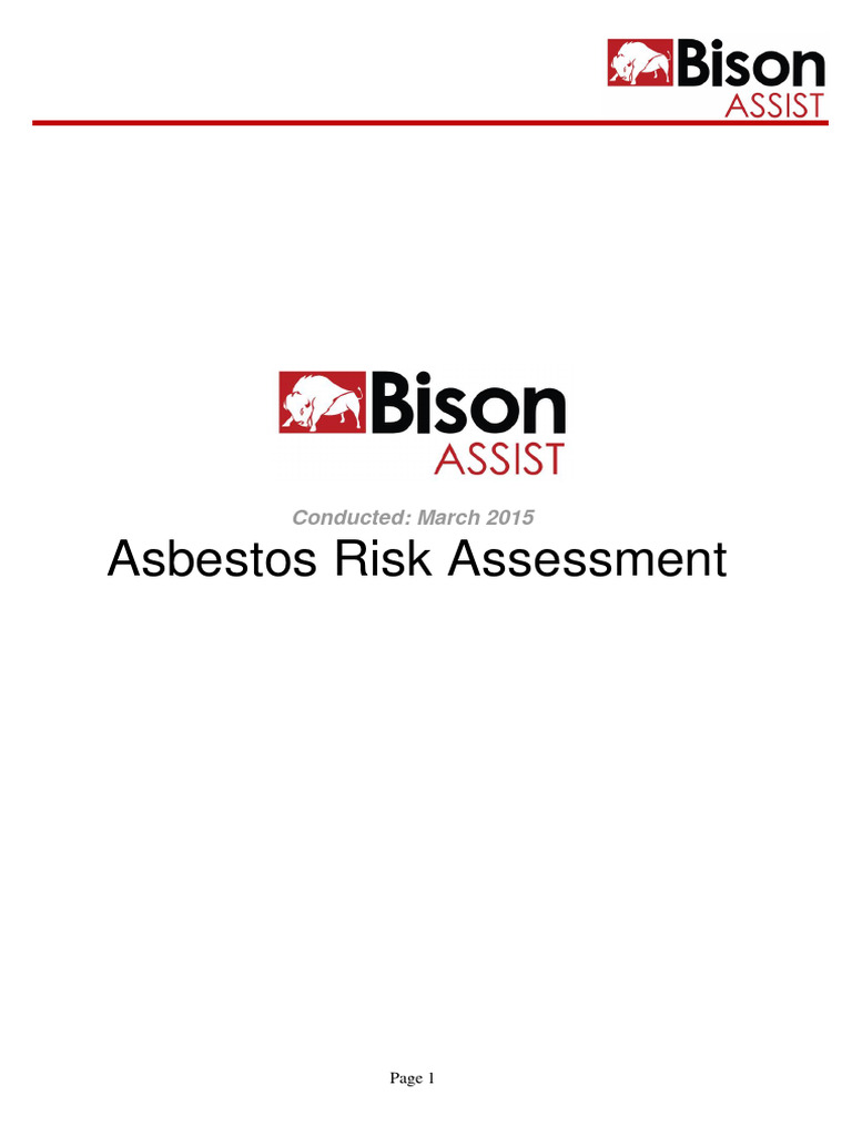 Asbestos Risk Assessment Pdf Asbestos Risk