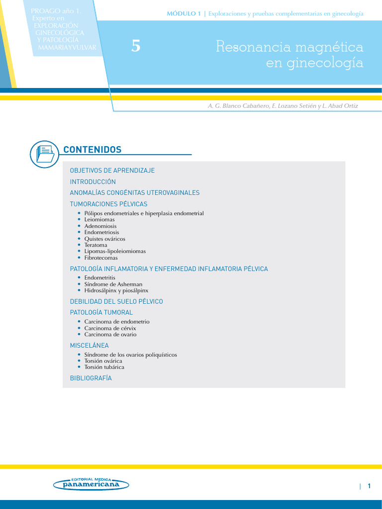 Tema 5. Resonancia Magnética en Ginecología | PDF | Ovario | Vagina