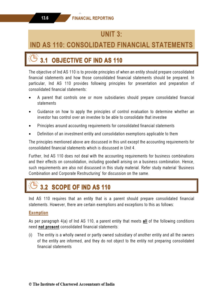 Ind AS 110: Consolidated Financials | PDF | Franchising | Investing