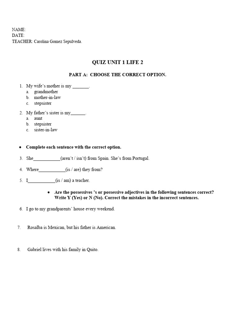 Quiz English | PDF | Cognitive Science | Linguistics