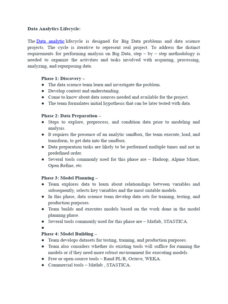 Data Analytics Lifecycle | PDF | Data Analysis | Data