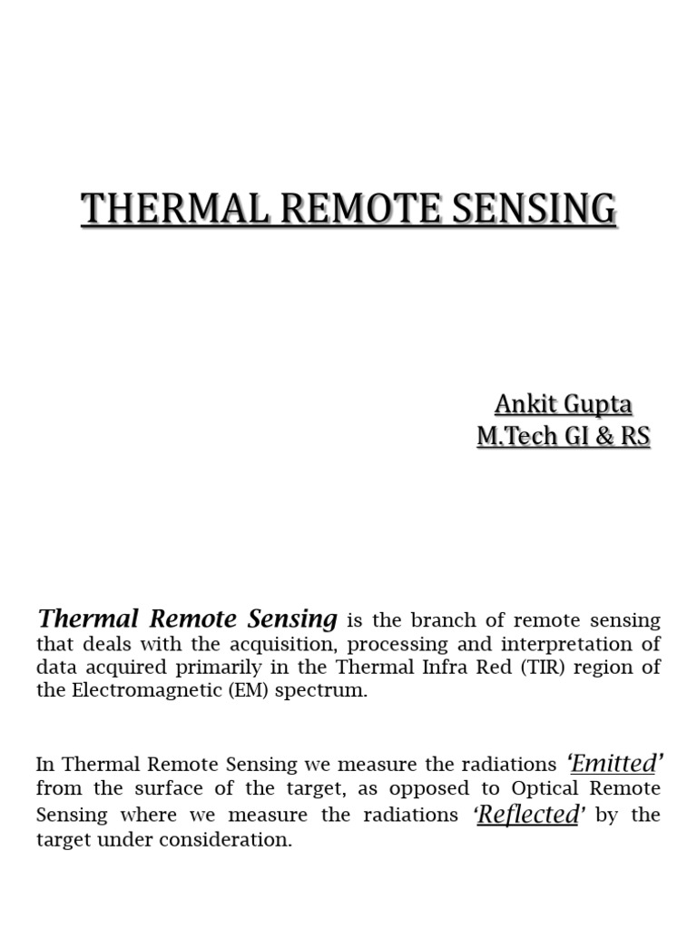 Thermal_Remote_Sensing | PDF | Infrared | Physical Phenomena