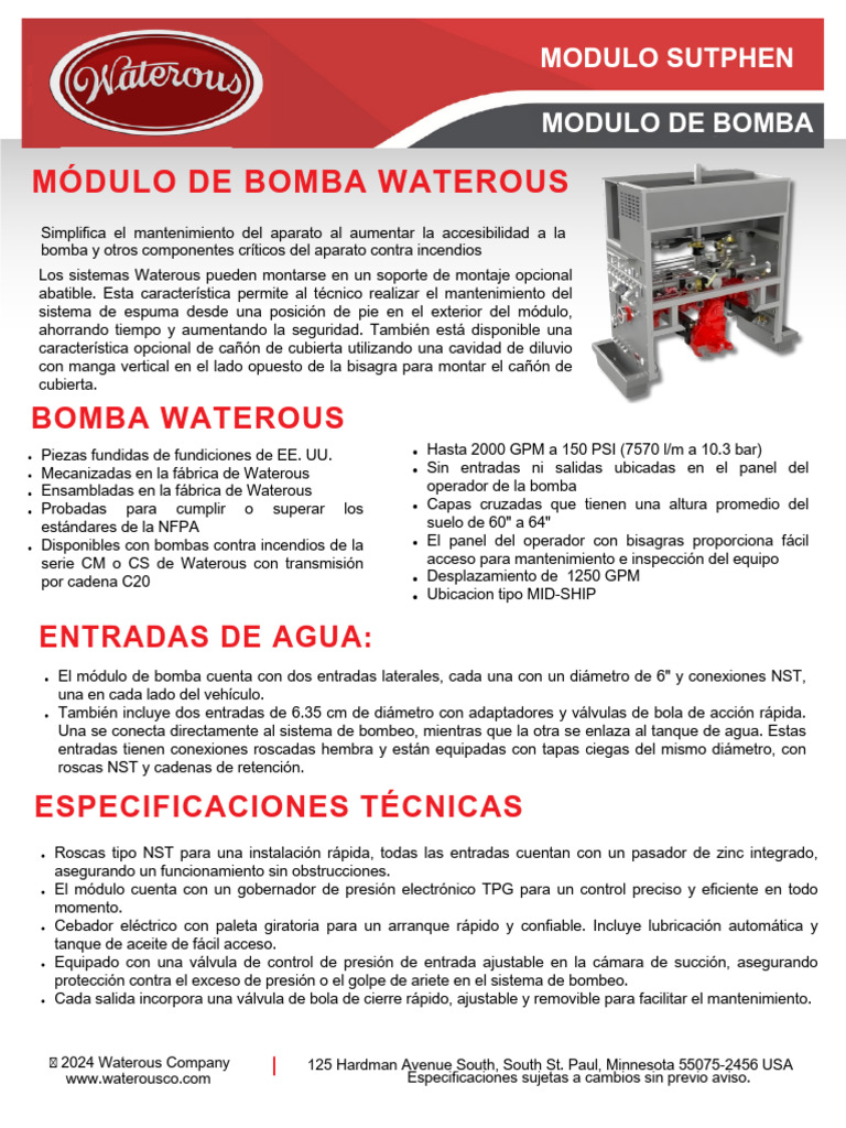 Modulo de Bomba Waterous | PDF | Bomba | Tanques
