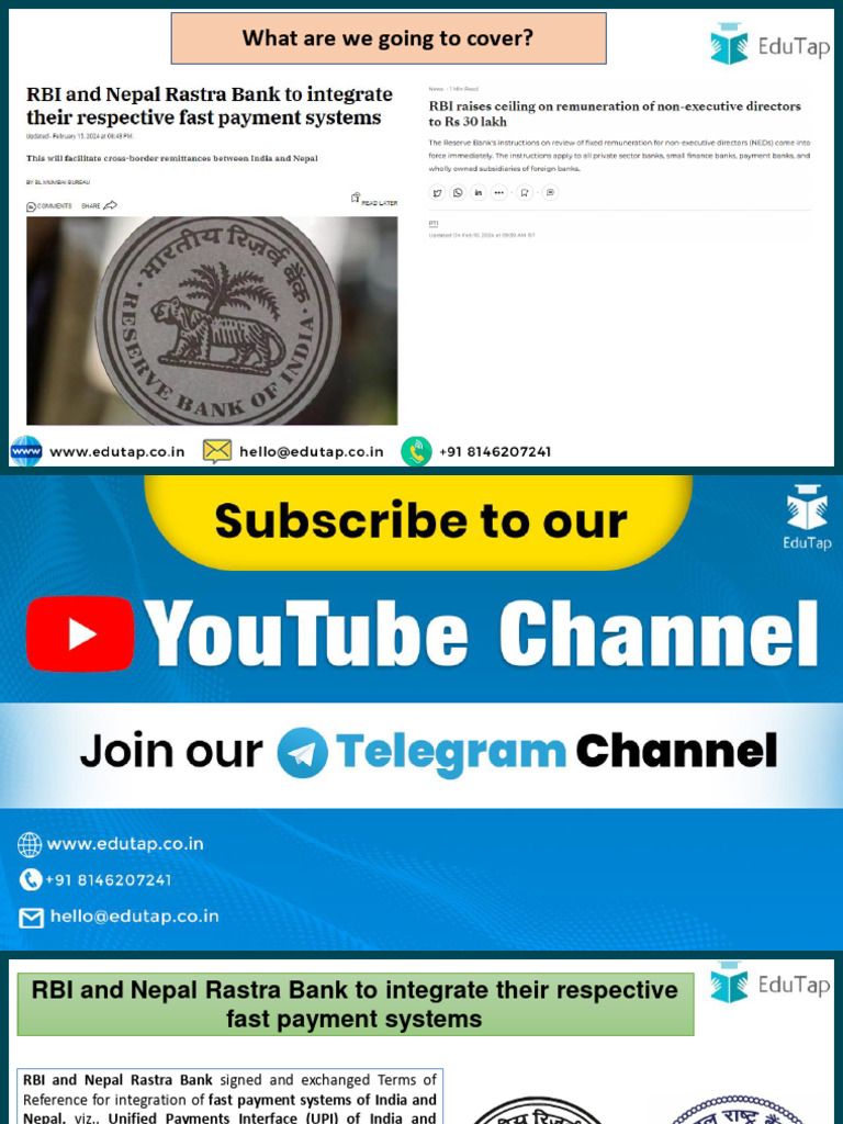 20 Feb 2024 - UPI and NPI Interlinkage - Finance 360 | PDF | Reserve ...