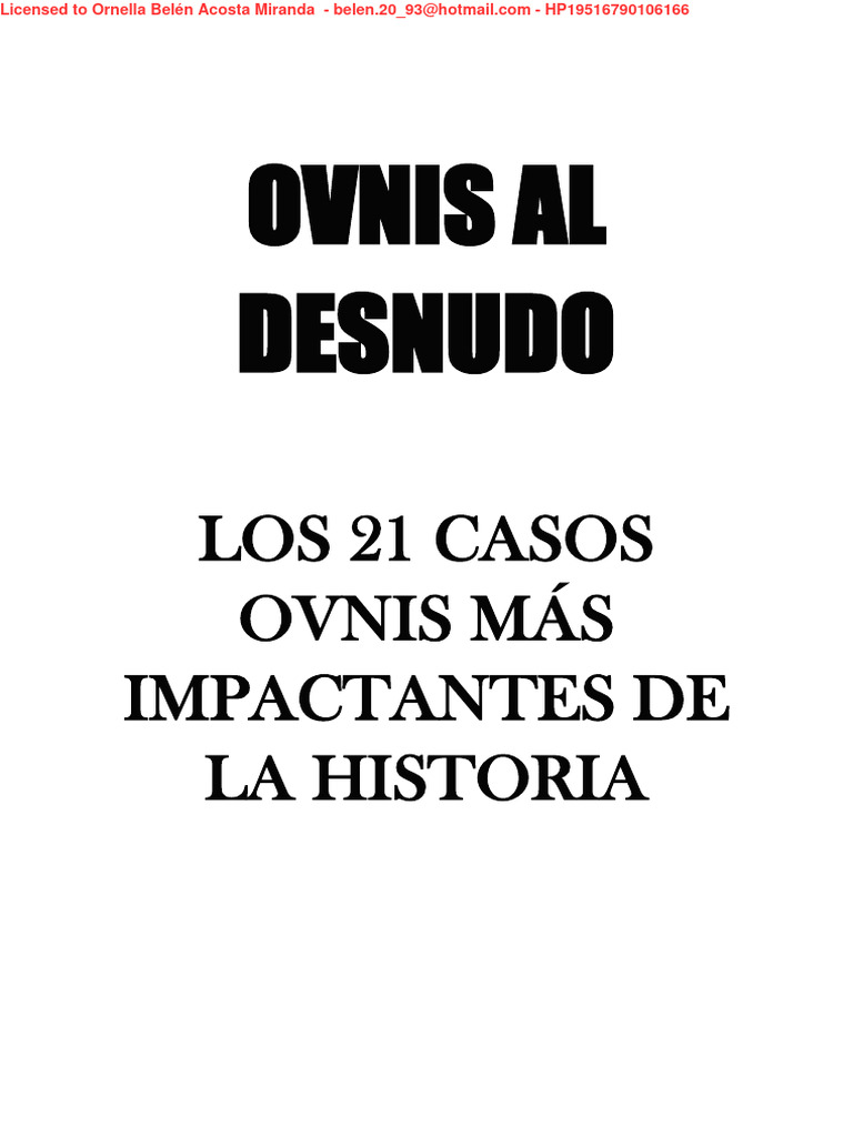 Ovnis Al Desnudo | PDF | Objeto volador no identificado