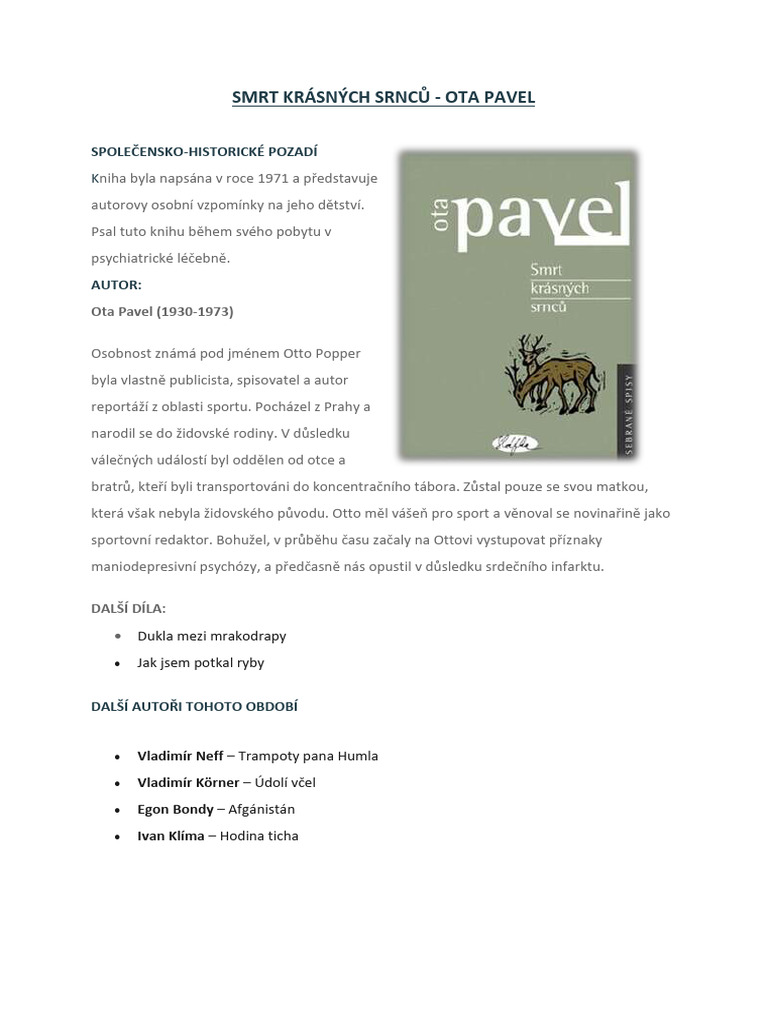 SMRT Krasnych Srncu | PDF