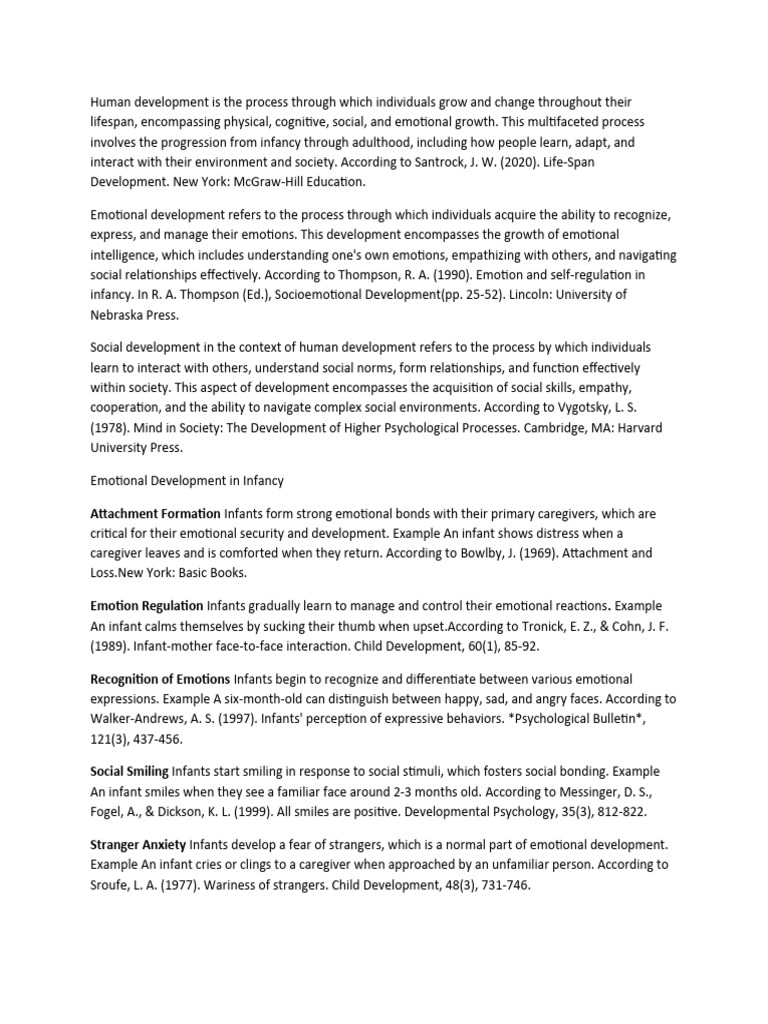 Human Development | PDF | Adolescence | Attachment Theory