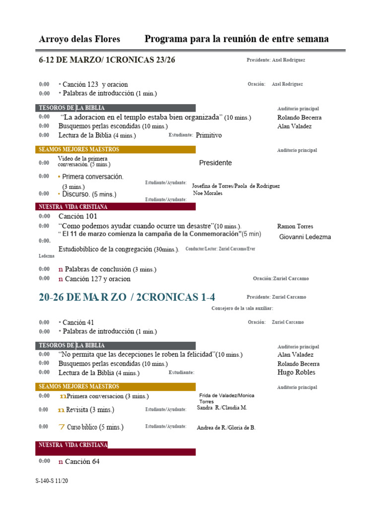 PROGRAMA VIDA Y MINISTERIO | Descargar gratis PDF | Biblia