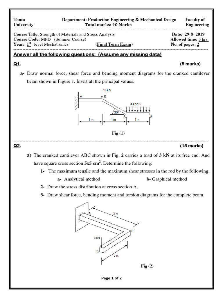 Strength of Materials and Stress Analysis 2019 | PDF | Strength Of ...