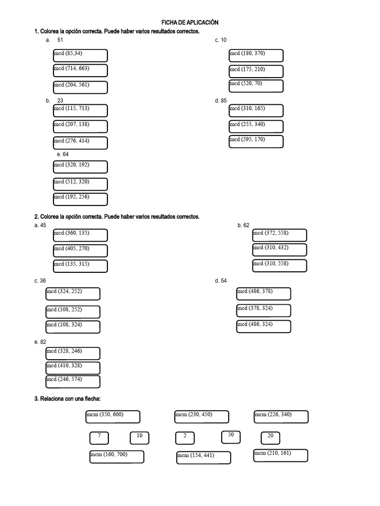 Ficha de Mat6 17 de Junio | PDF