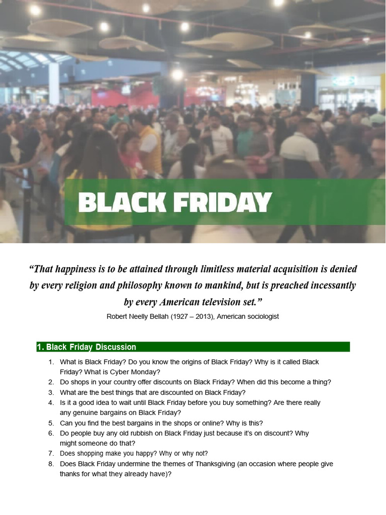 Black Friday | PDF | Black Friday (Shopping)