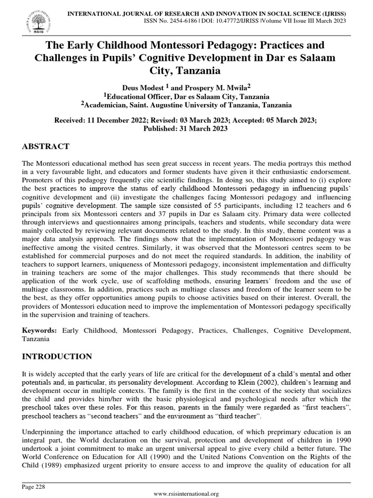 Modest and Mwila228-245 | PDF | Preschool | Montessori Education