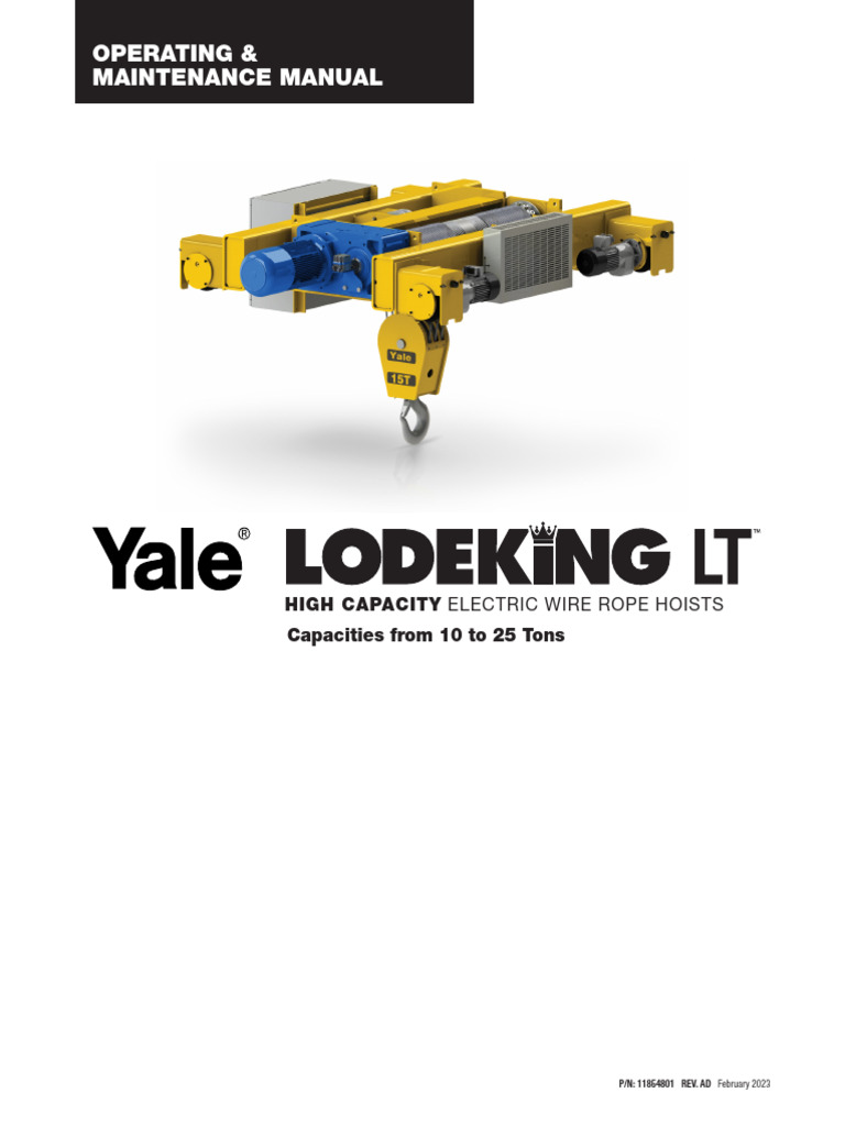 Yale Hoist Operation & Maintenance Guide | PDF | Elevator | Crane (Machine)